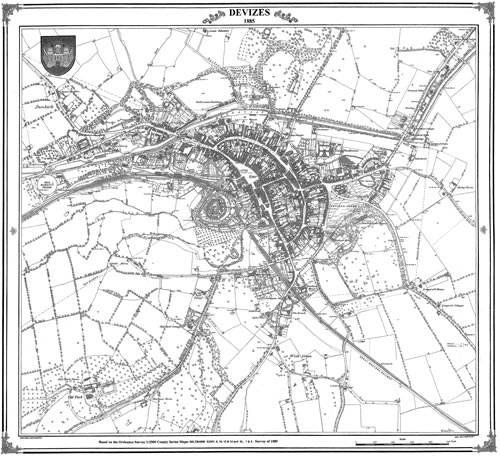 1885 Map of Devizes: No. 159 : Adams, Peter J.: Amazon.it: Libri
