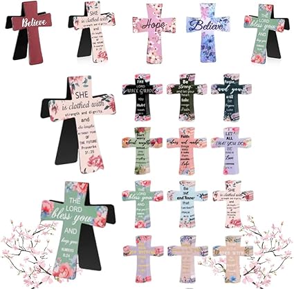 Amazon.com: 12 PCS Magnetic Cross Bookmarks Gifts for Bible Study ...