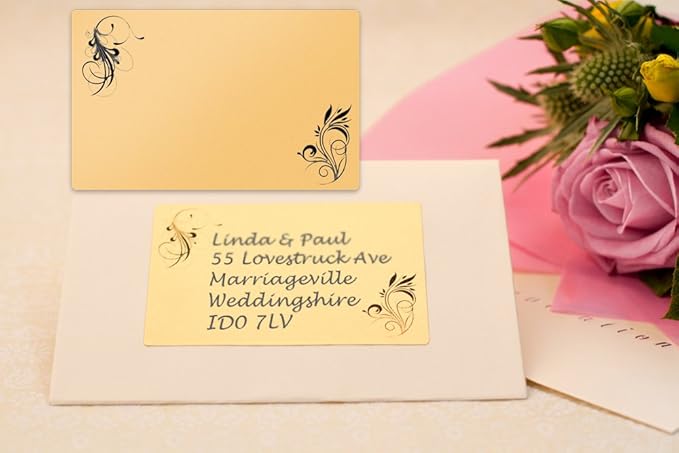 Festive Labels 40x Patterned Wedding Invitation Address Labels ...