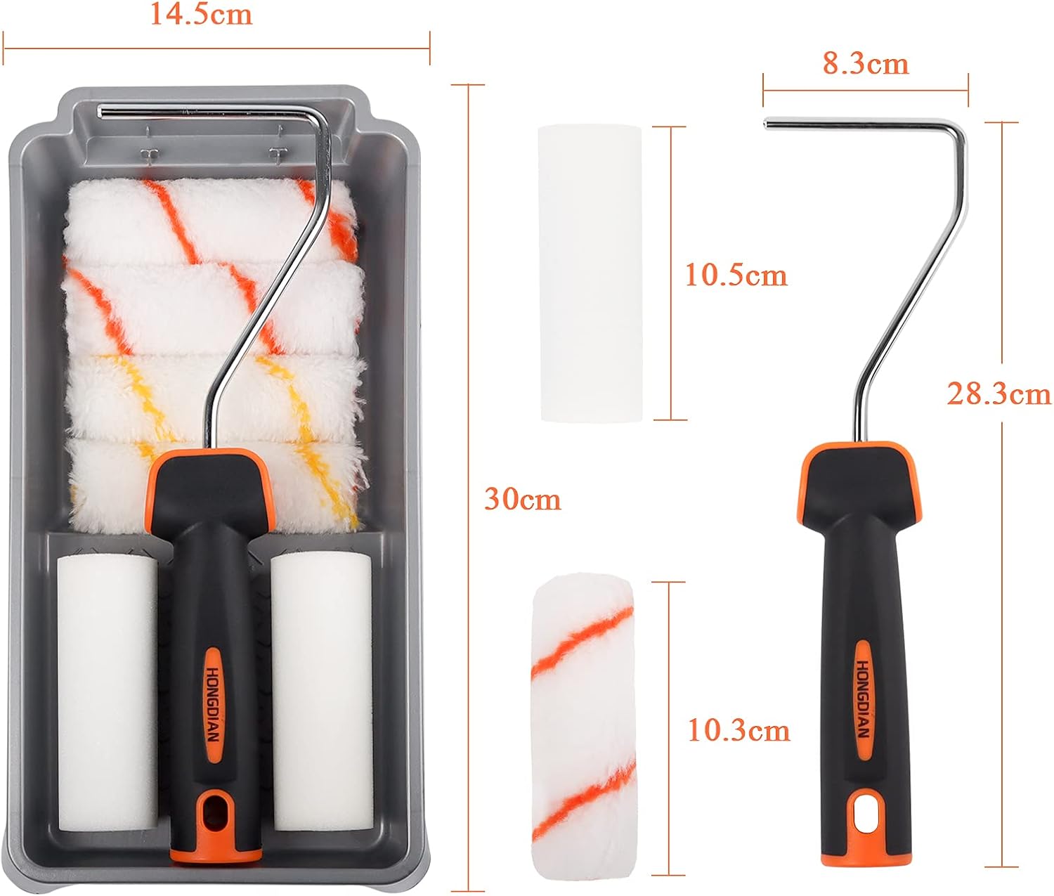 Paint Roller 4 Inch, JatilEr Paint Roller Set Decorating Tools Roller ...