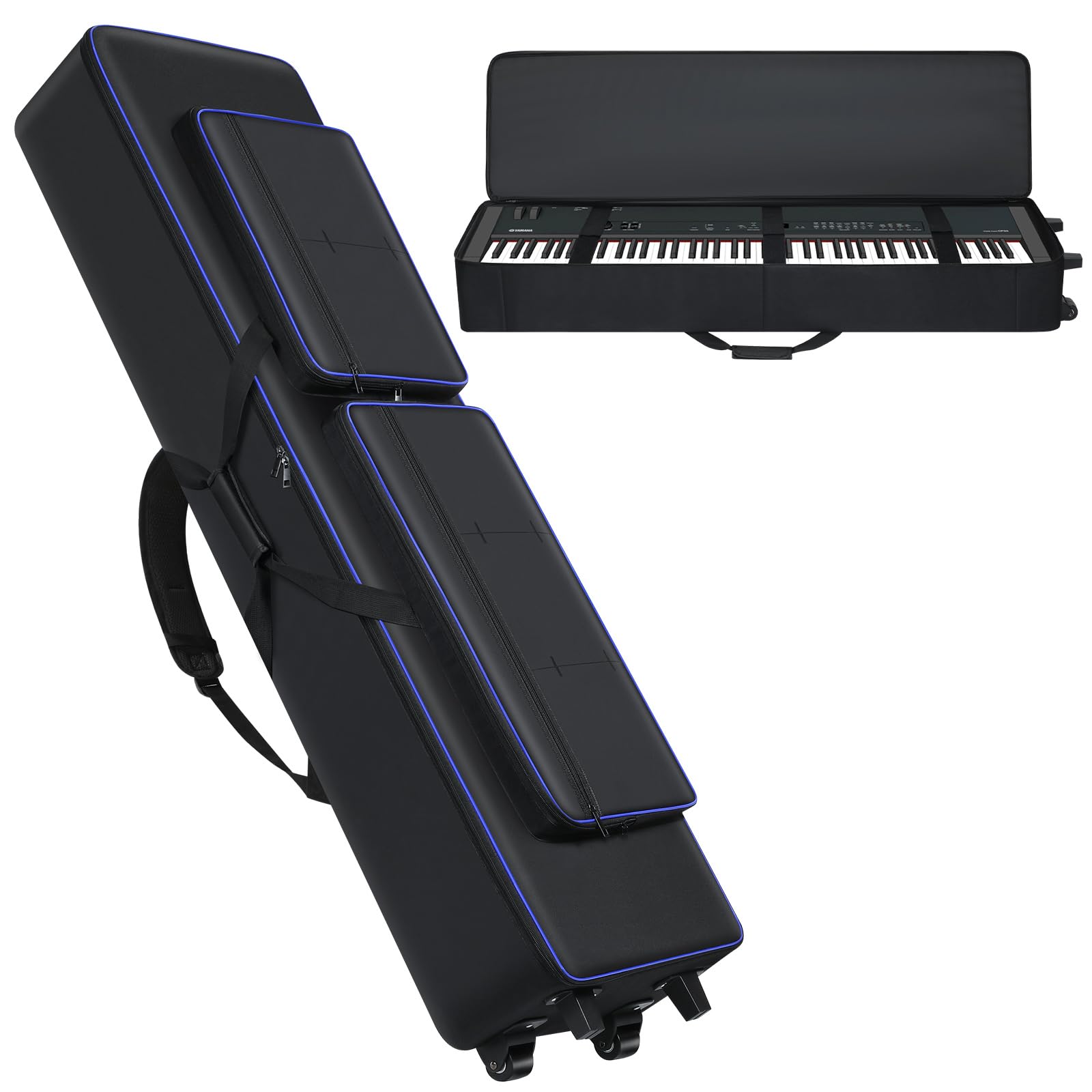 Amazon.com: Rolling 88 Key Keyboard Case with Wheels (53.5“x13.8”x6.8 ...