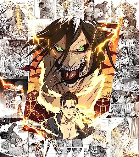 REDCLOUD Paper Eren Yeager Attack On Titan Peel N Stick Self Adhesive ...