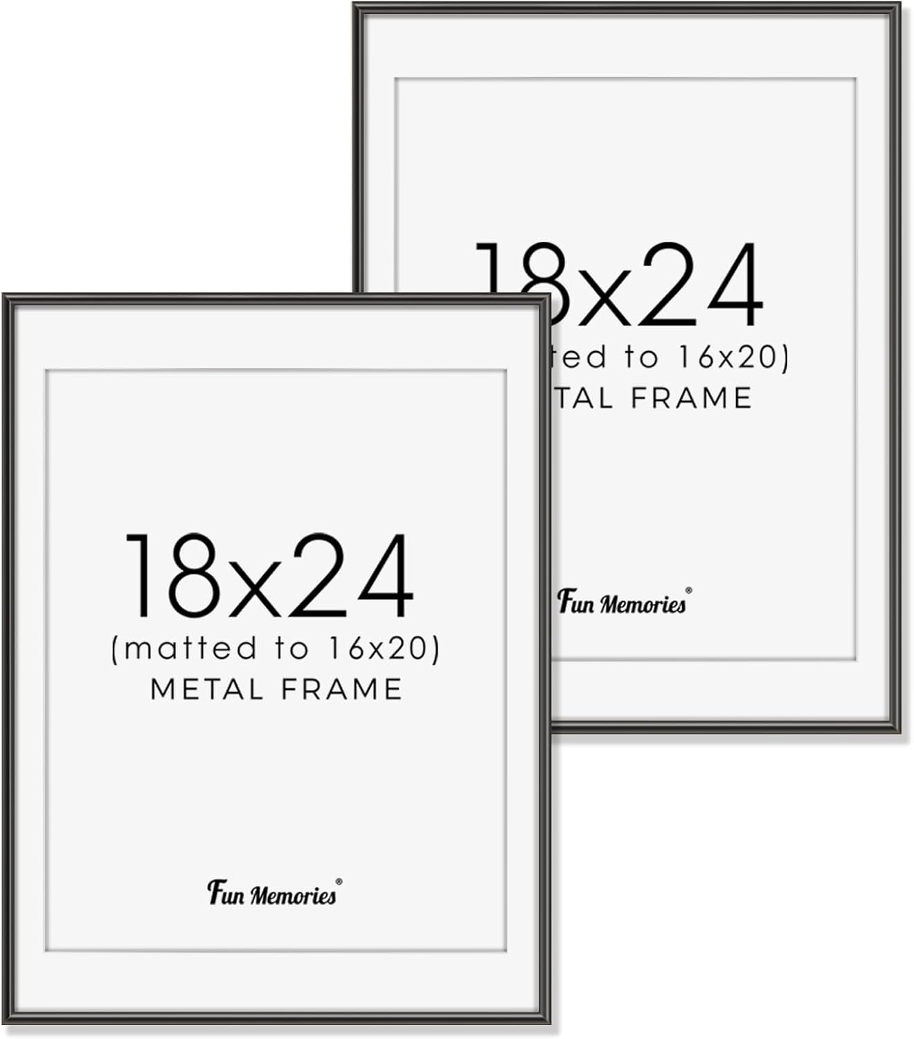 Amazon.com - Fun Memories Black Picture Frame 18x24, Aluminum Picture ...