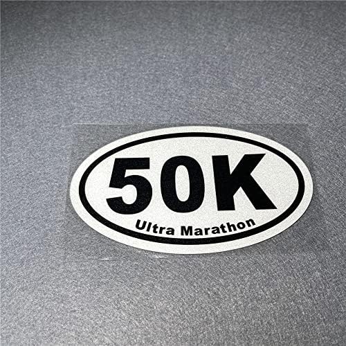 Amazon.com - DXYMOO 2PCS Car Stickers for 50K Ultra Marathon Oval Vinyl ...