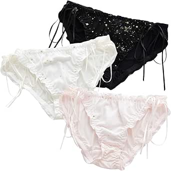 Amazon.com: YOMORIO Cute Anime Panties Strappy Schoolgirl Milk Silk ...