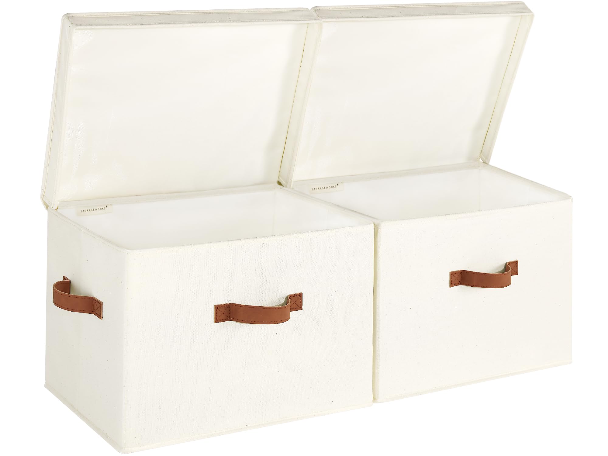 StorageWorks Decorative Storage Boxes with Lids, Closet Storage Bins ...