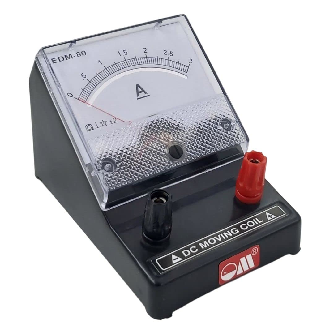 OM® Meters EDM-80 Desk Stand Analog 0-3 A Ammeter | Moving Coil Ampere ...