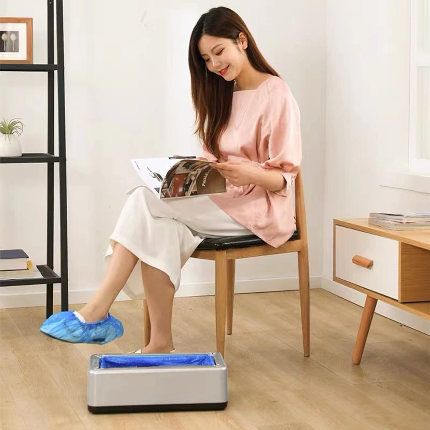 Automatic Shoe Covers Dispenser,200 Pcs Shoe Cover Indoors Disposable ...