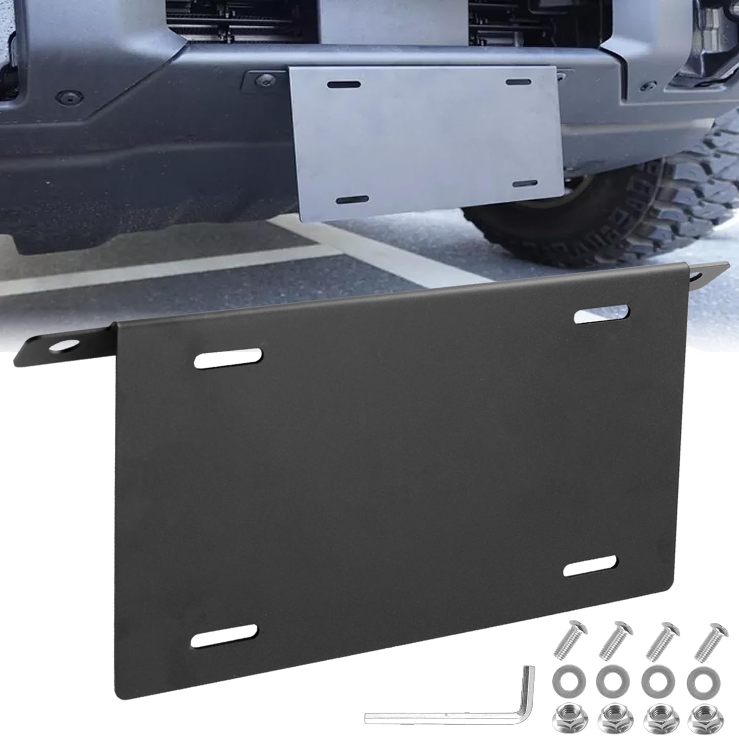 Amazon.com: Front License Plate Frame for Bronco, Stainless Steel ...