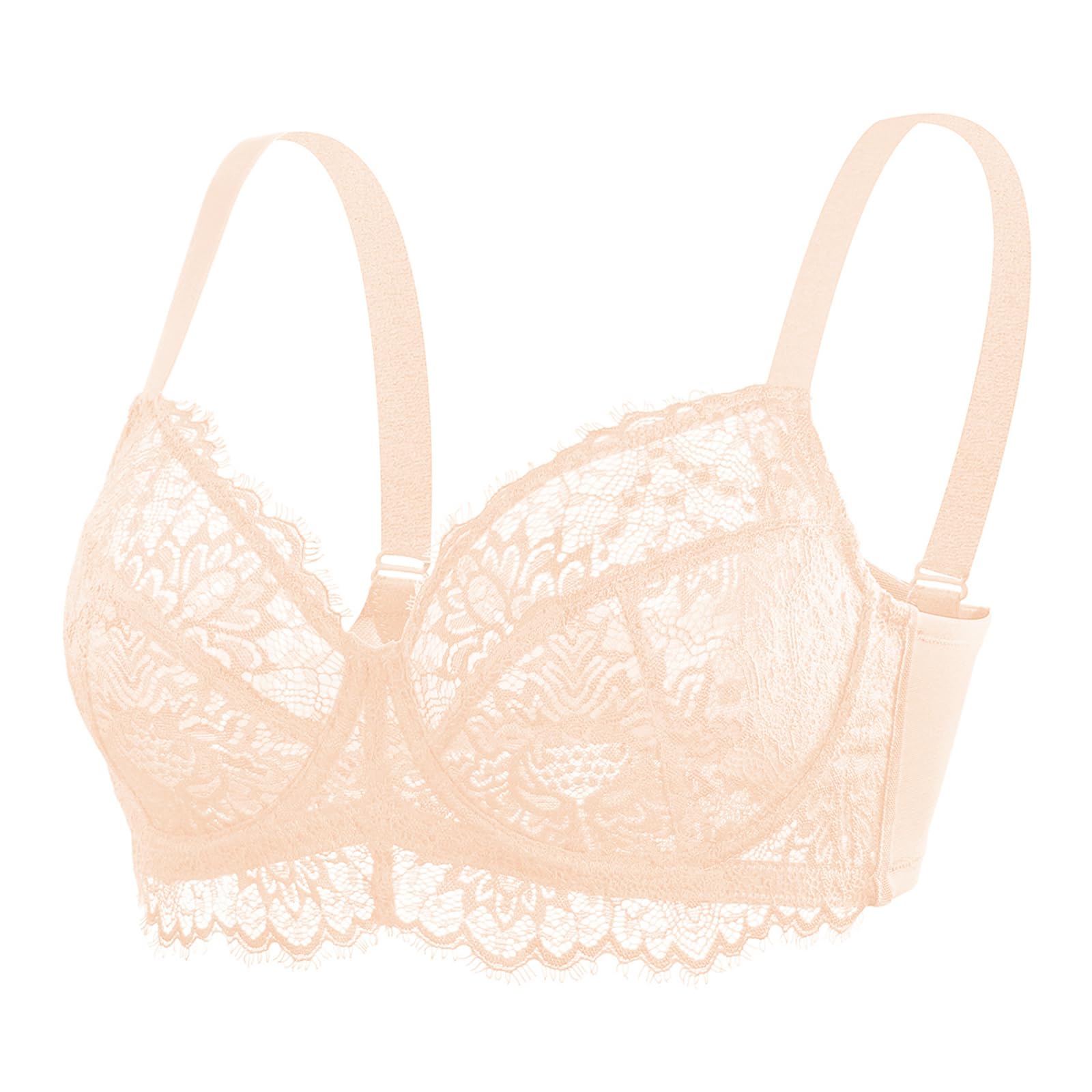 Snapklik.com : Women Minimizer Unlined Underwire Lace Bras Eyelash Full ...