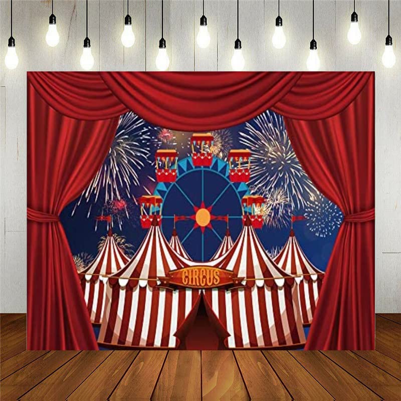 Fondo Interior De La Carpa Del Circo Representación 3d De Una
