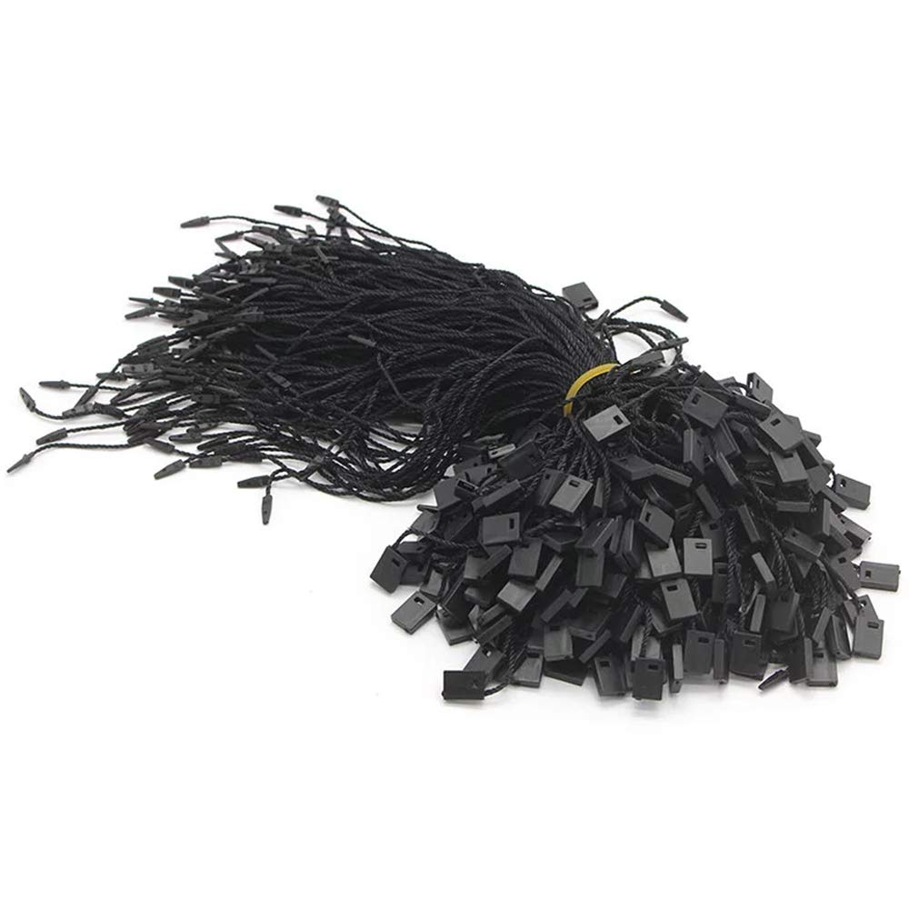 Buy 7" 1000 Pcs Black Hang Tag Nylon String Snap Lock Pin Loop Fastener ...