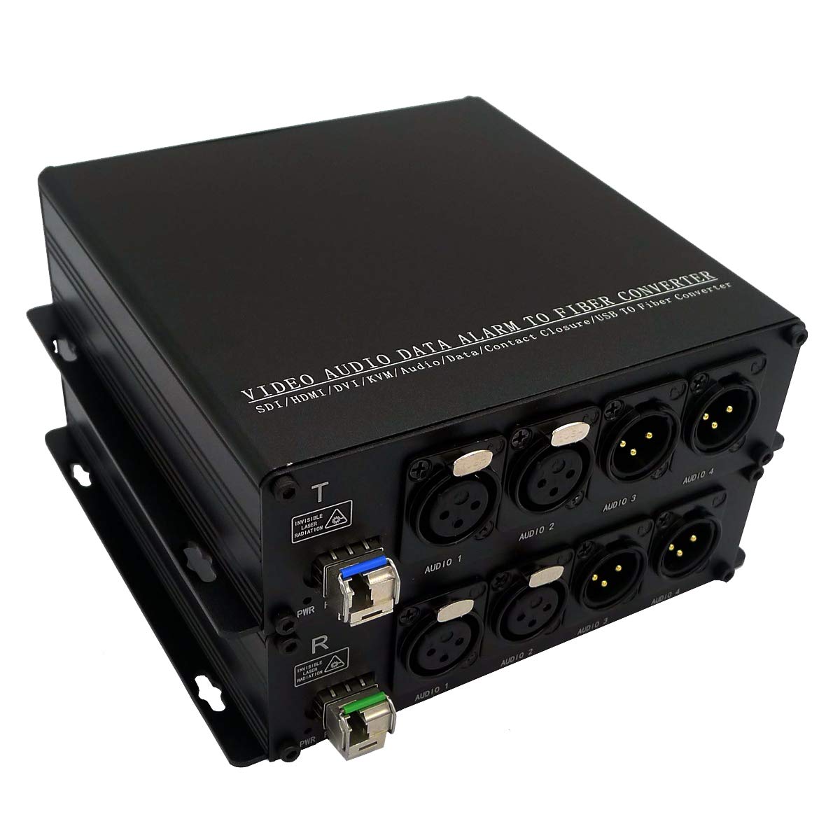 Buy Transwan 2 Ch Bi-Directional Balanced Audio Over Fiber Optical ...