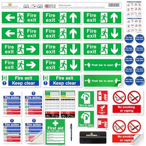 SAFETYKING® 1 Piece Fire Exit Sticker Running Man Right Sticker | 30 cm ...