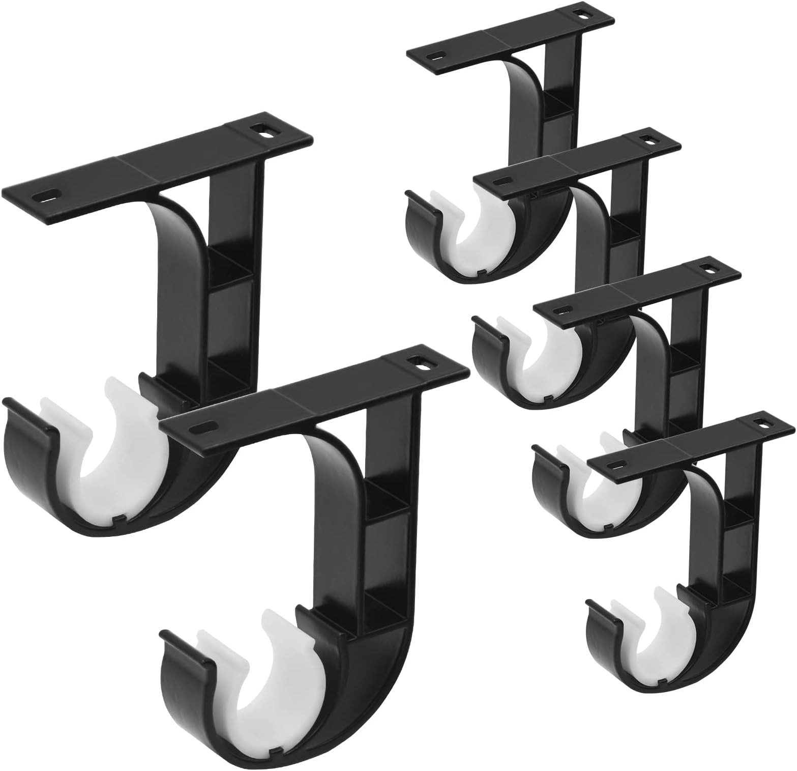 Amazon.com: Curtain Rod Brackets for Ceiling, 4 Pack Premium Rod ...