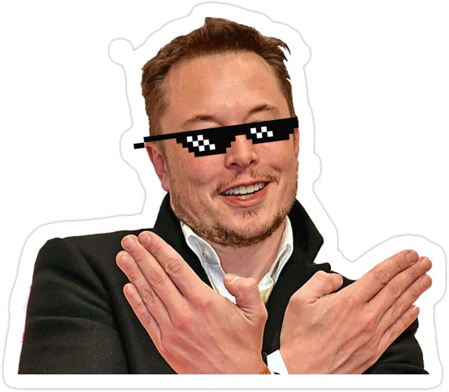 Amazon.com: 3 PCs Stickers Elon Musk Deal with It 3 x 4 Inch Die-Cut ...