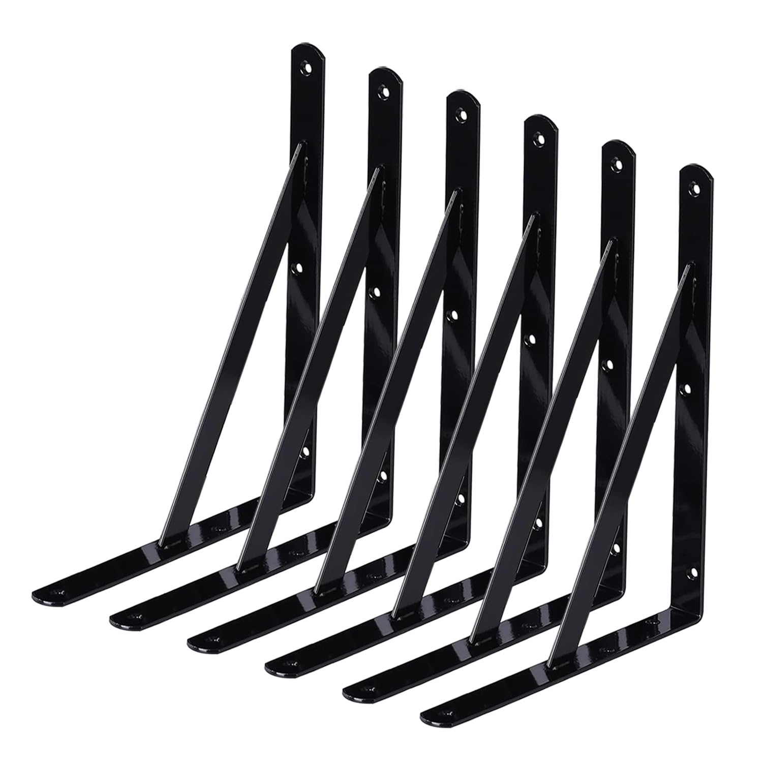 Snapklik.com : Shelf Brackets 6 Pack 12 Inch Heavy Duty Metal L ...