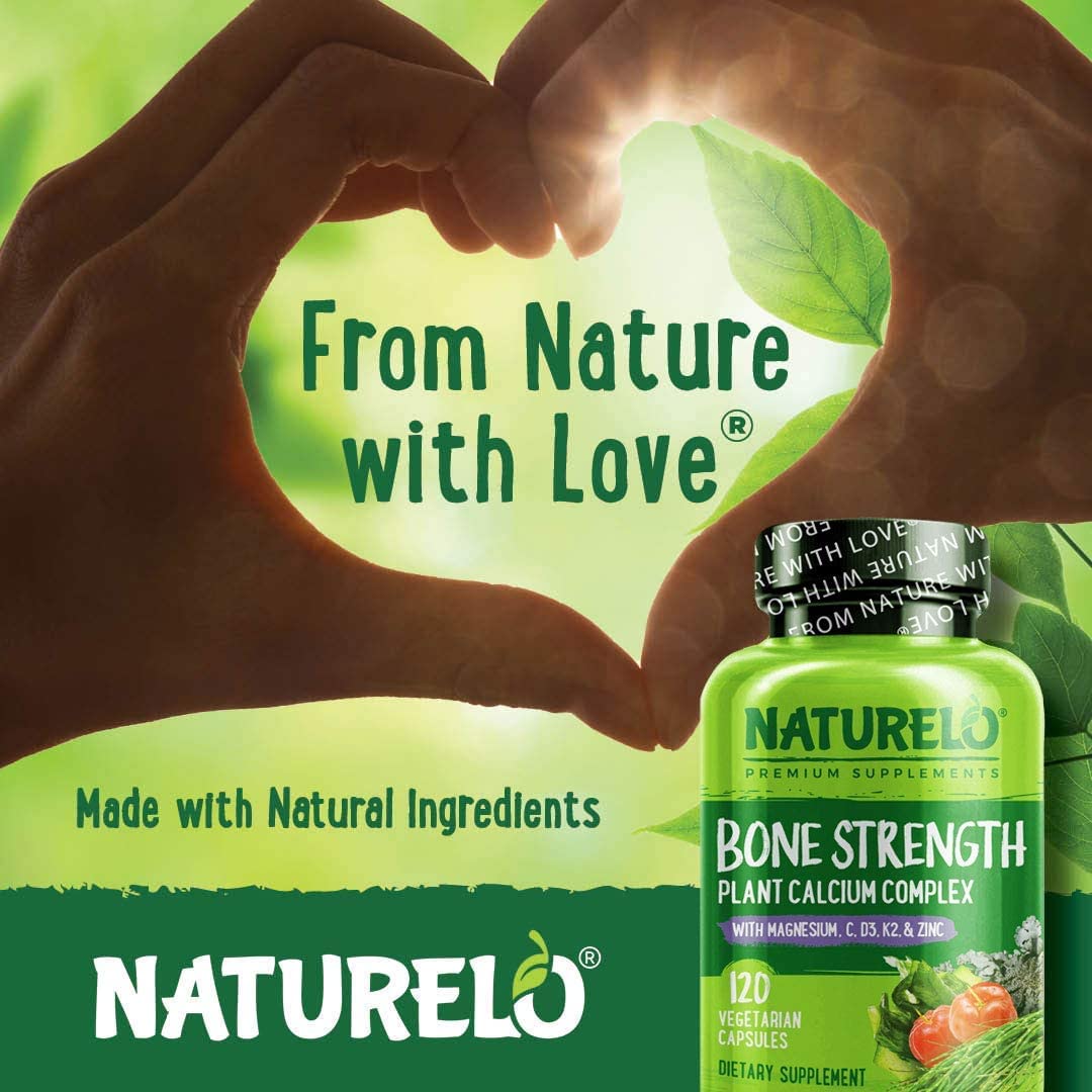 NATURELO Bone Strength - Plant-Based Calcium, Magnesium, Potassium ...