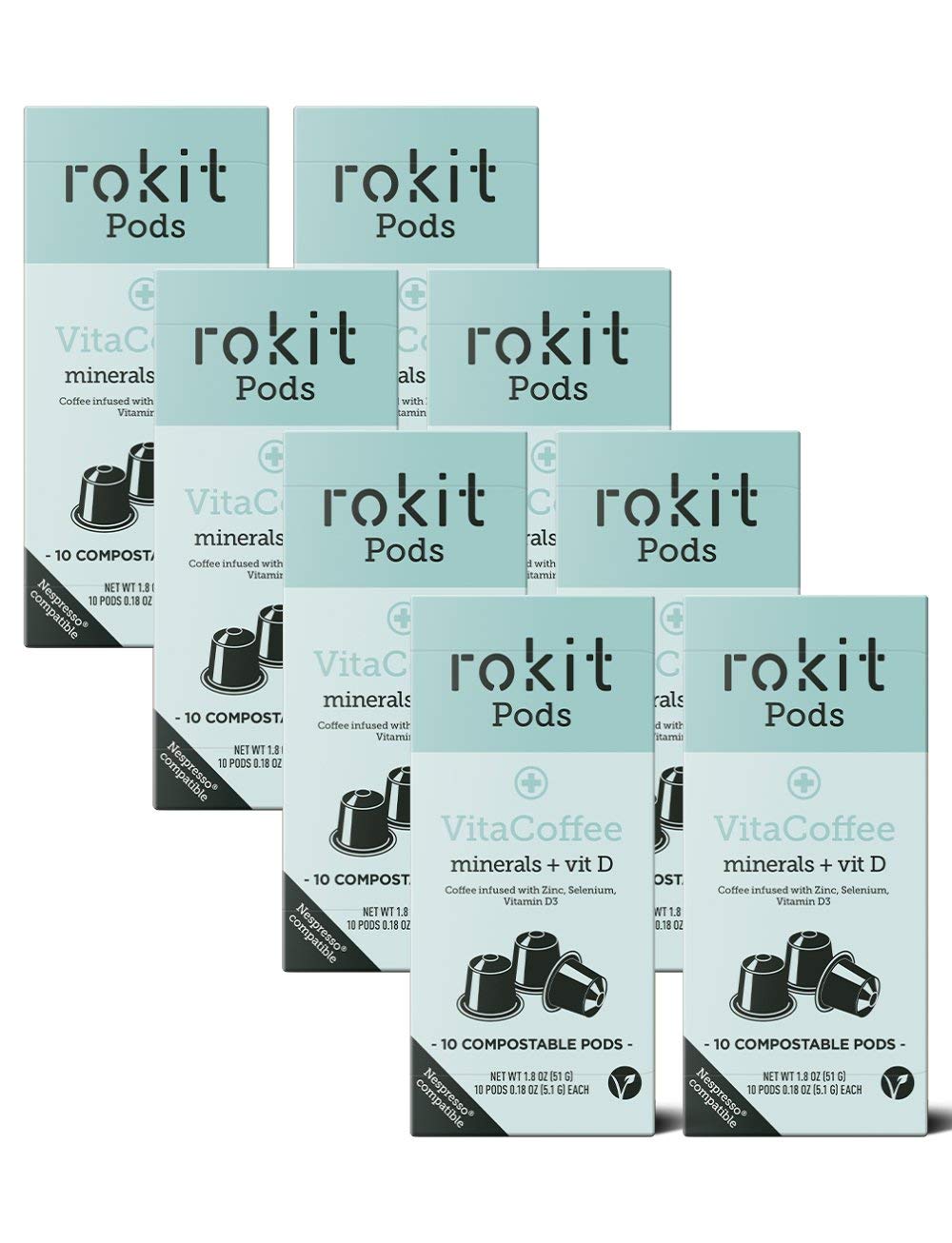 Rokit Pods Vitamin D And Minerals Vitacoffee With Zinc Selenium ...