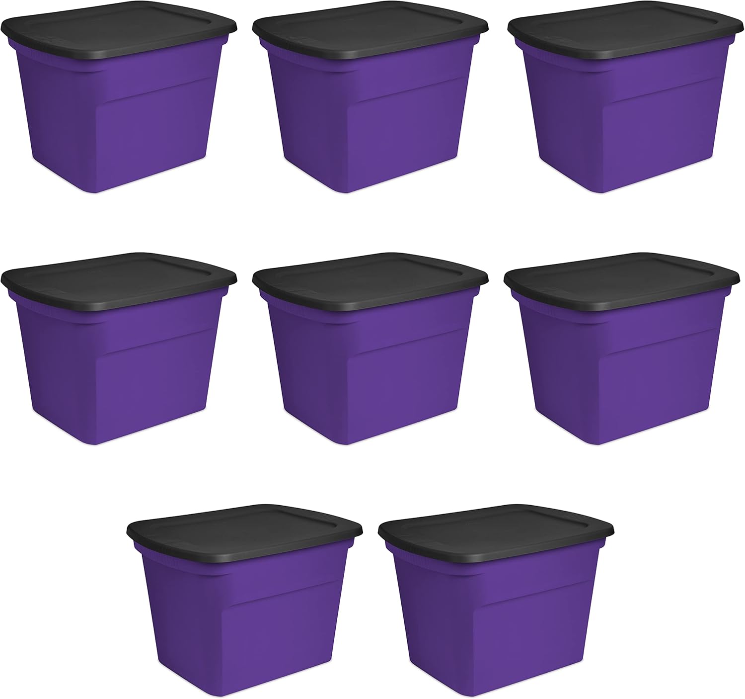 Amazon.com: Sterilite 18 Gal Storage Tote, Stackable Bin with Lid ...