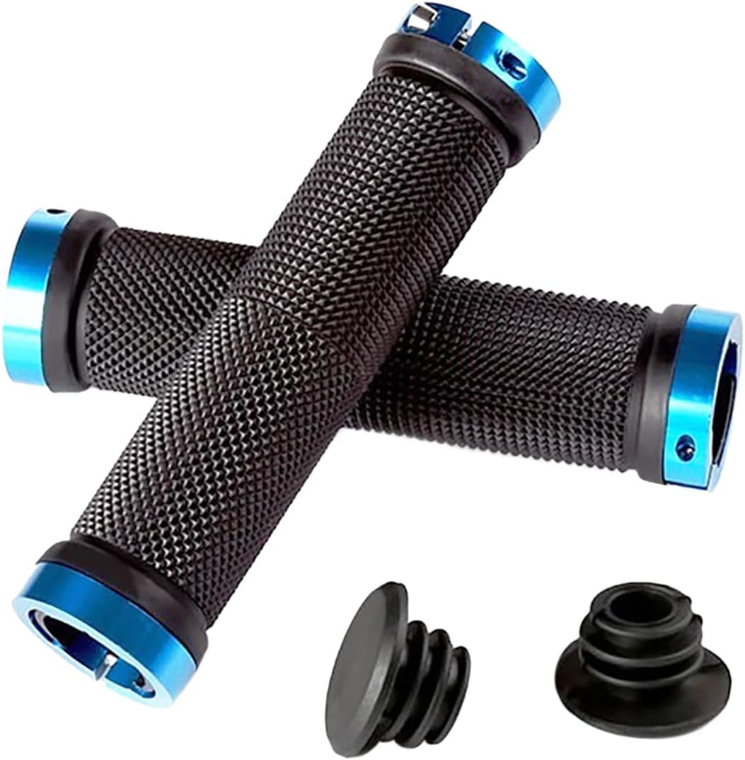 Poignée de Guidon VTT 1 Paire Poignee Velo Ergonomique Poignee VTT Bleu ...