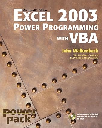 Excel 2003 Power Programming with VBA (Book & CD-ROM): Walkenbach, John: 9780764540721: Amazon ...