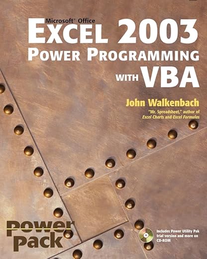 Excel 2003 Power Programming with VBA (Book & CD-ROM): Walkenbach, John: 9780764540721: Amazon ...