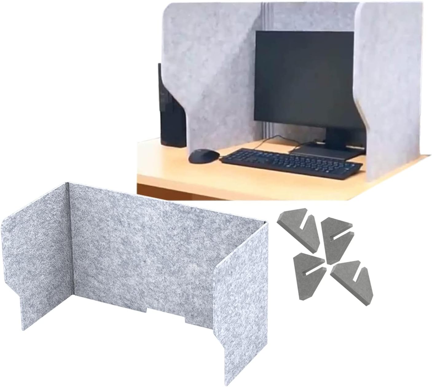 Amazon.com: Folding Portable Desktop Privacy Panel, Free Standing Sound ...