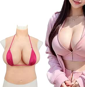 Adima Realistic Crossdressing Silicone Breastplate G/H Cup Half Body ...