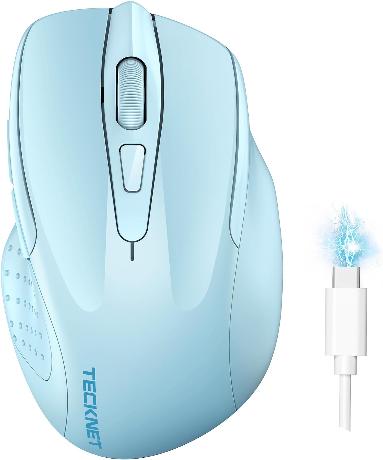 Amazon.com: TECKNET Wireless Mouse (BT5.0/3.0 & 2.4G) Rechargeable 4800 ...