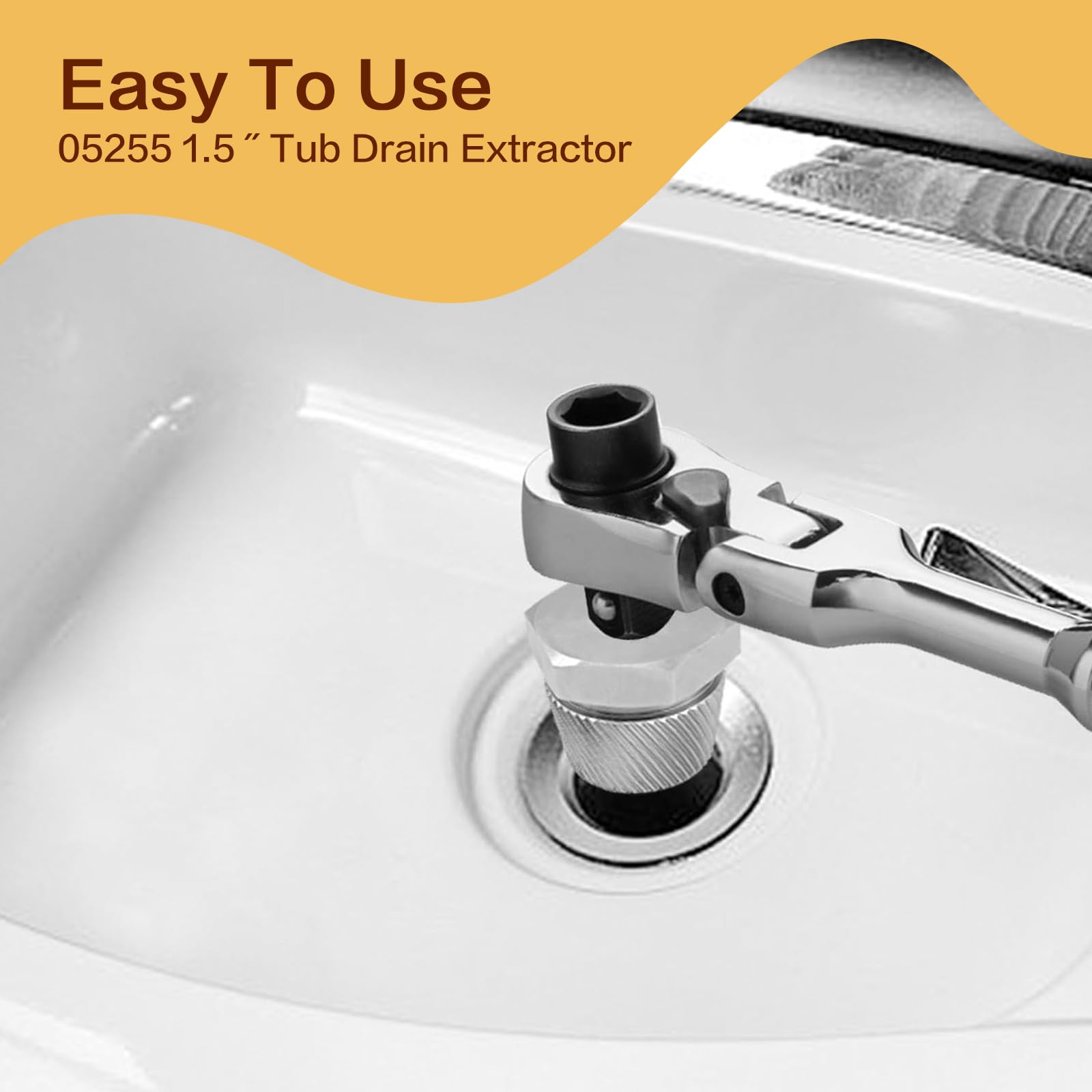 Bath Tub Plug 1.5" Bathtub Drain Remover Tool,Silver Plating Coating ...