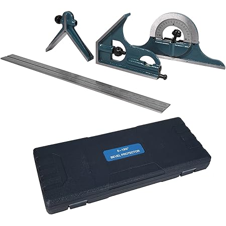 Combination Square Set, 1x Stainless Steel Universal Bevel 180 Degree ...