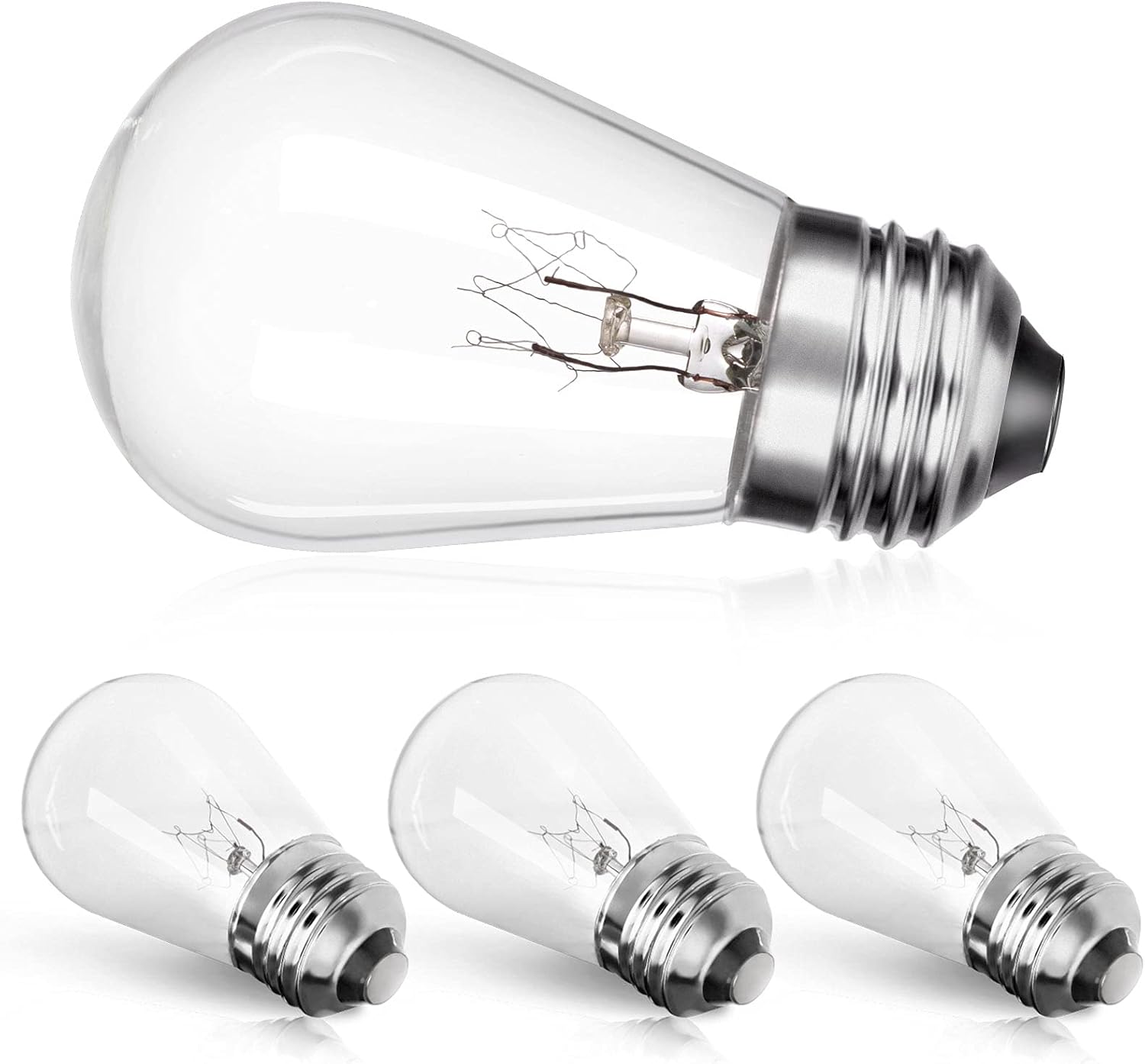 Amazon.com: addlon Incandescent Replacement Bulbs 11W S14 4 Pack ...