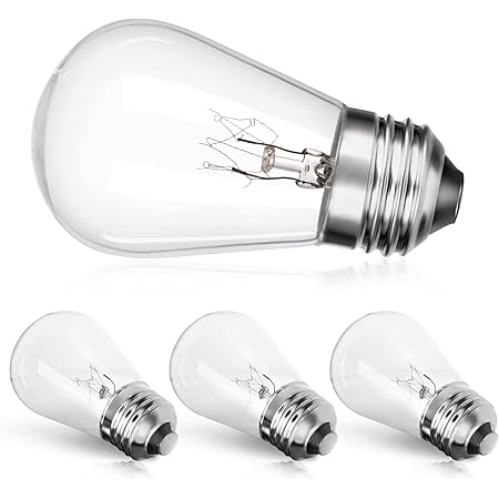 S14 Replacement Light Bulbs for String Lights, 11 Watt E26 Medium ...