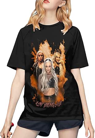 Liv Wrestler Morgan Womens Oversized Tshirt Graphic Tees Casual Loose ...