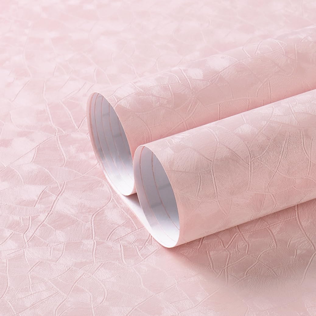 Yasinet Peel and Stick Wallpaper Pink Removable Wallpaper Modern Pink ...