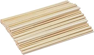 Wooden Sticks for Craft 50pcs Square Wood Strips Sticks Unfinished Wood ...