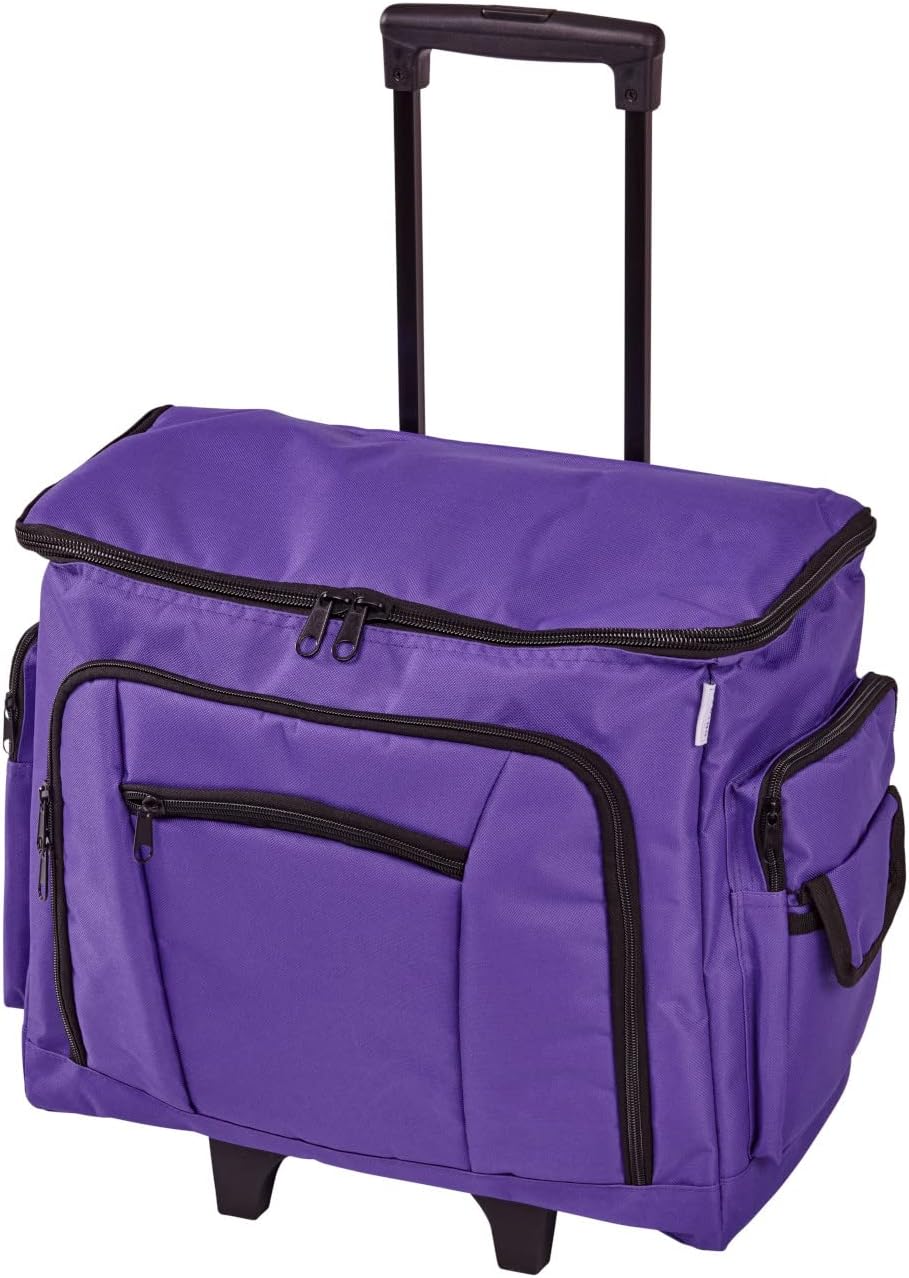 Large Sewing Machine Trolley Bag on Wheels in a Durable Black Fabric ...