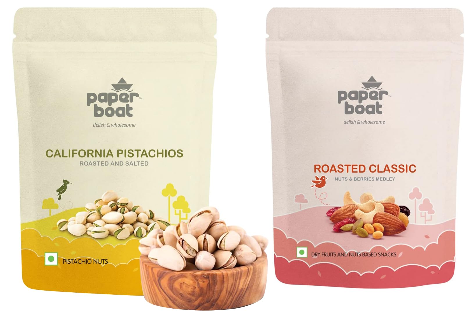 Paper Boat Premium California Pistachio, Salted Pista 200gm & Paper ...