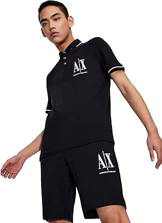 AX ARMANI EXCHANGE Embroidered Icon Logo Polo Shirt Camisa de ...