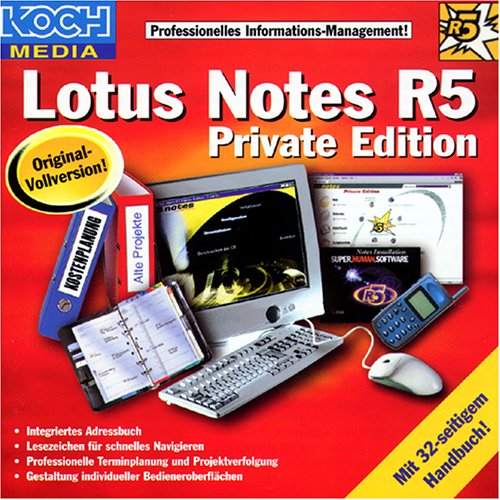 Lotus Notes R5, Private Edition, 1 CD-ROM in Jewelcase Professionelles ...
