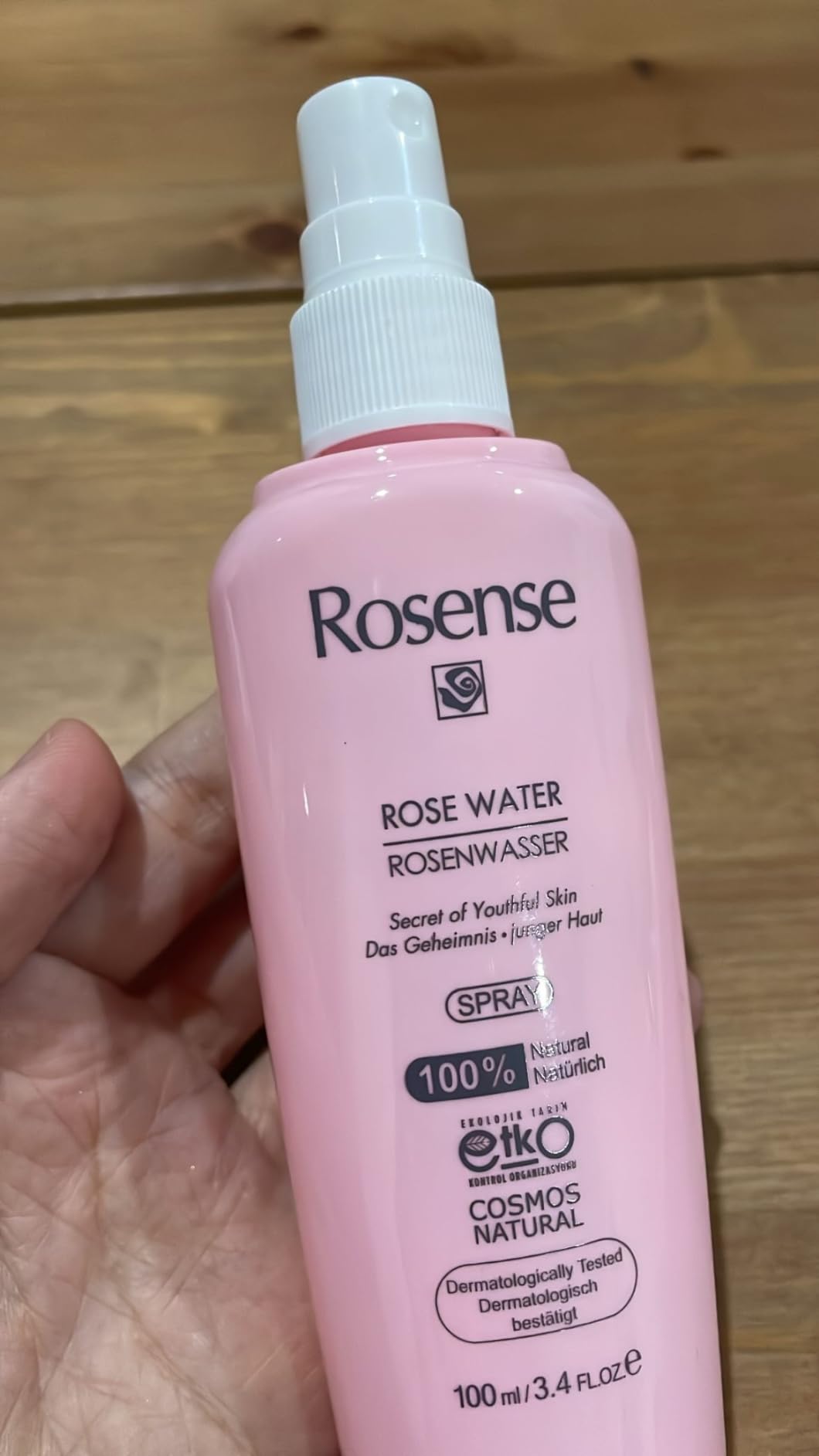 Rosense Pure Rose Water Spray, Moisturizing, Skin Balancing, Fragrance ...