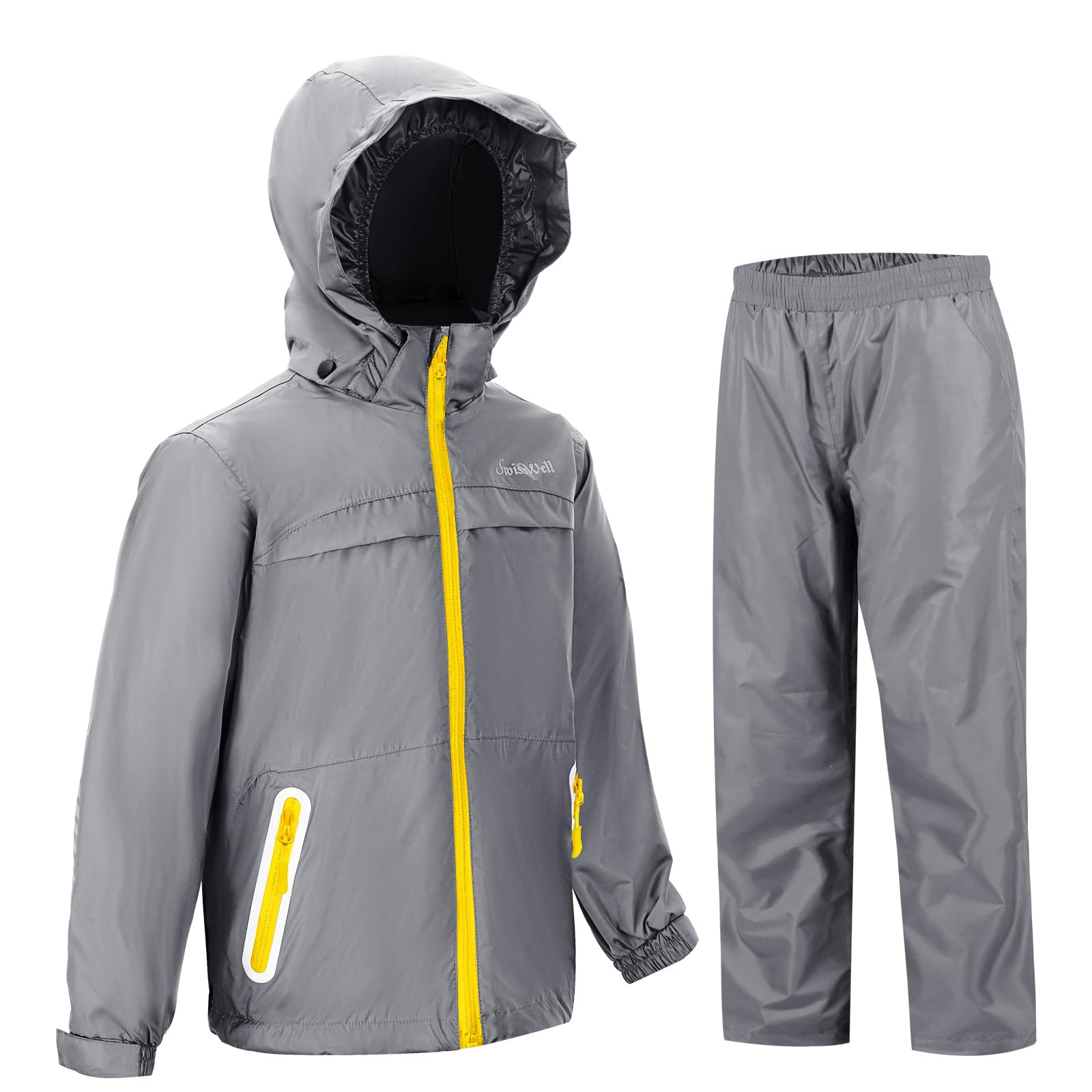 Snapklik.com : Kids Rain Gear Boys Girls Rain Suit Waterproof Hooded ...