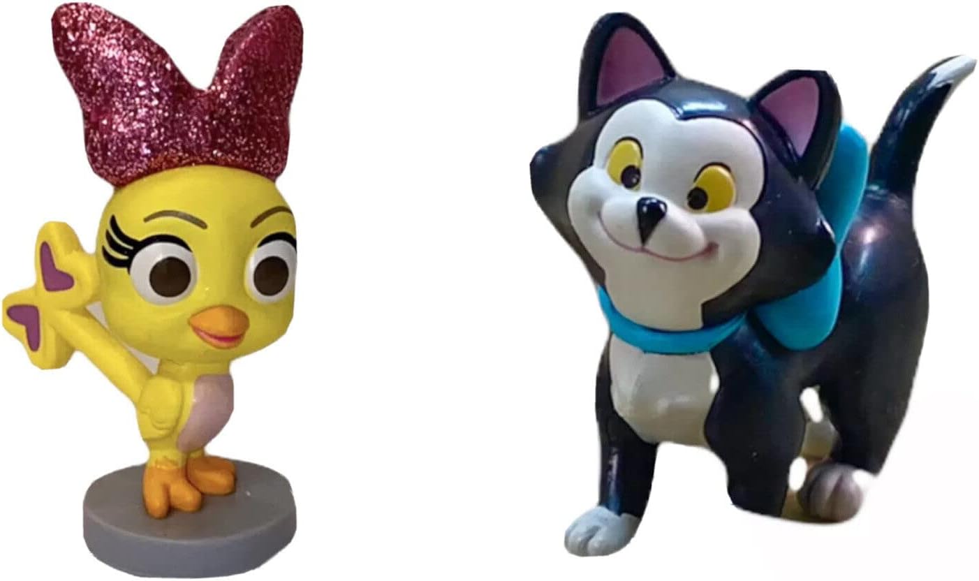 Amazon.com: Cuckoo Loca Yellow Bird & Figaro Cat 2” PVC Cake Topper ...