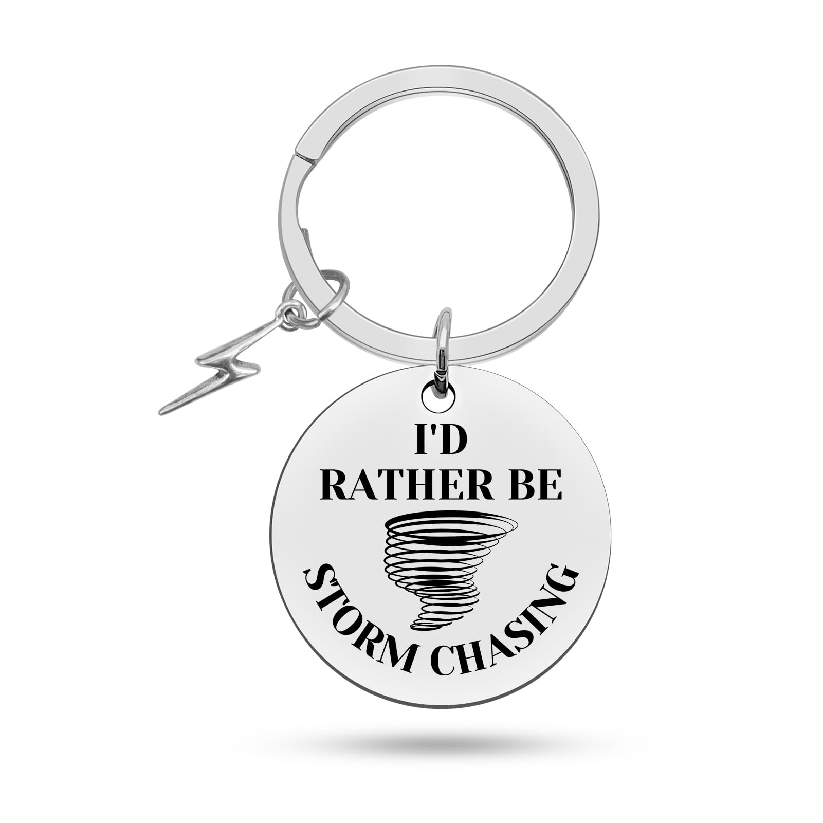 Amazon.com: Heigebi I'd Rather Be Storm Chasing Keychain Tornado Hunter ...