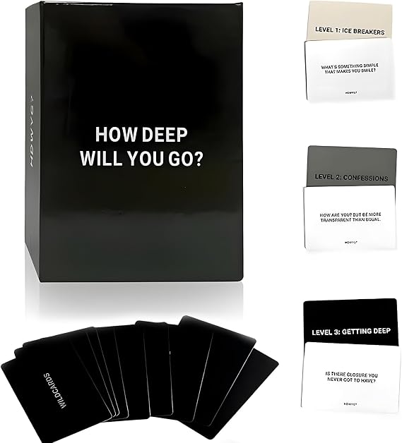 How Deep Will You Go? 99 Icebreaker Conversation Cards, Fun Game to ...