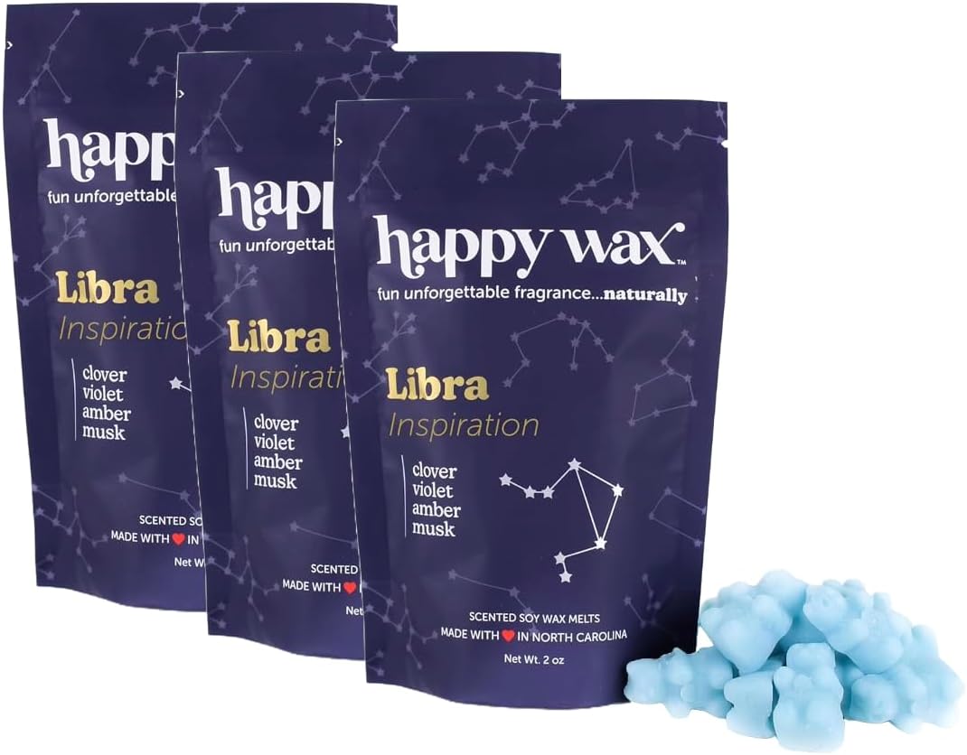 Amazon.com: Happy Wax Libra Soy Wax Melts 3 Pack - Scented Wax Melts Infused with Essential Oils ...