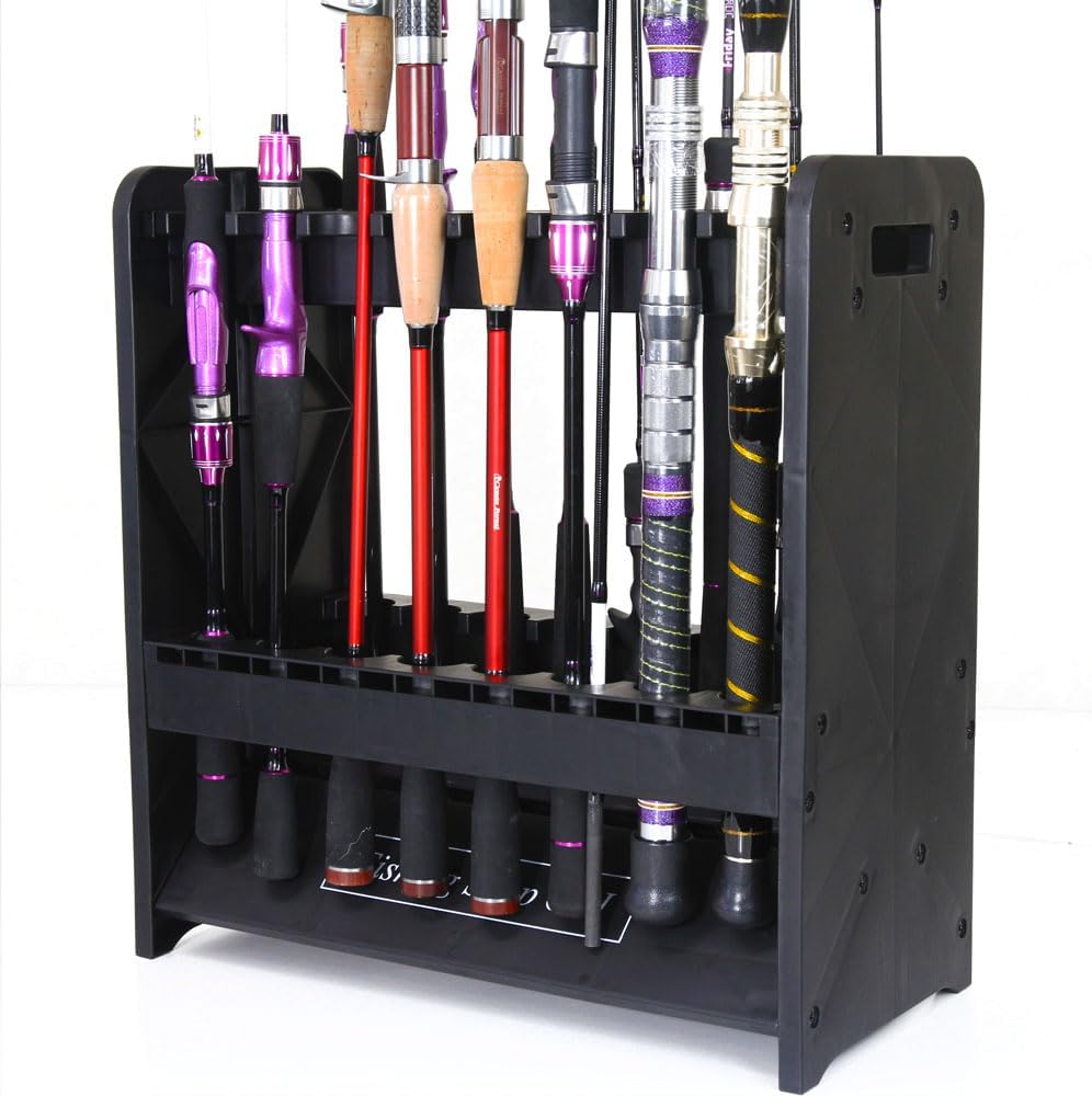 Amazon.co.jp: Fishing Rod Stand, One - Sided 10 Fishing Rods ...