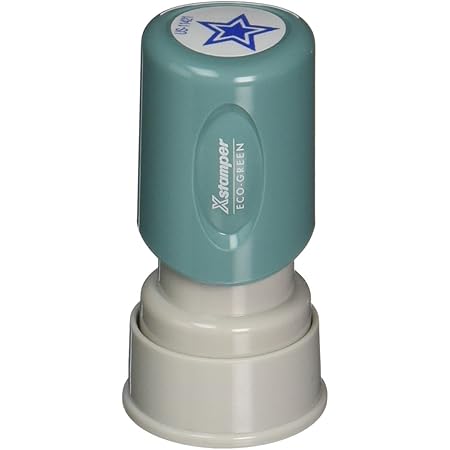 Amazon.com : Xstamper Pre-Inked Star Shape Stamp (XST11421),Light Blue ...