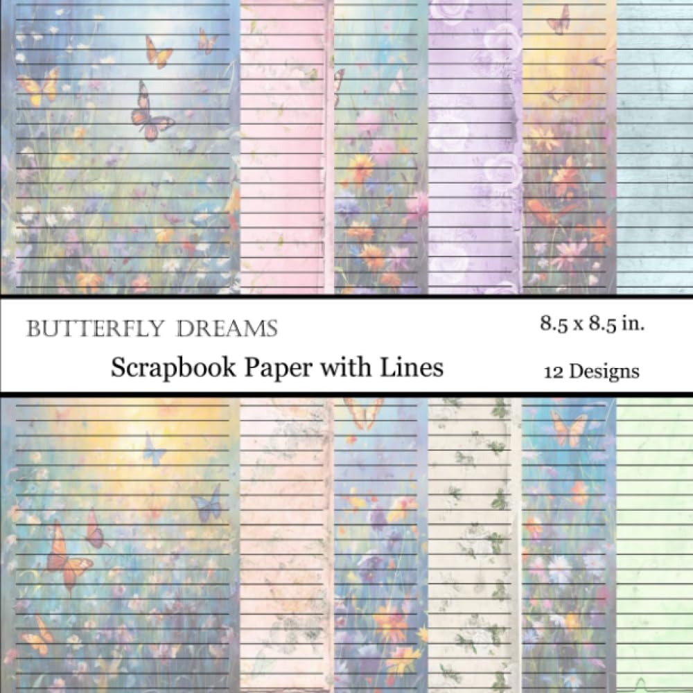 Scrapbook Paper With Lines: Decorative Craft Paper For Scrapbooking or ...